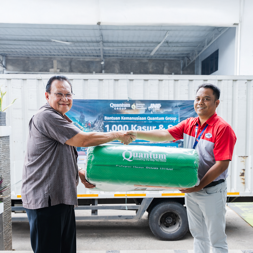 Bencana Sumatera, Quantum Group Hadirkan 1.000 Bantuan Kasur